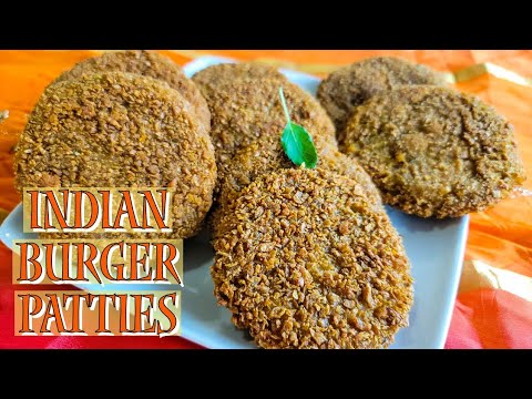 Indian Burger Patties | aloo tikki burger recipe | Krsnatarian - YouTube