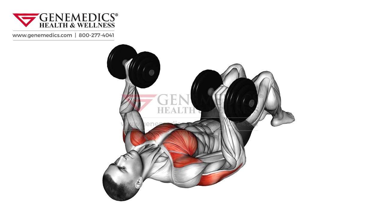 Dumbbell Lying on Floor Chest Press Chest Exercise - YouTube