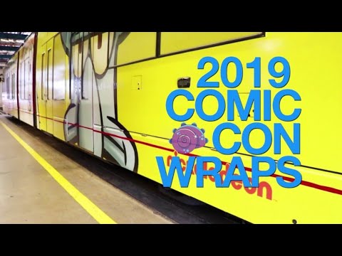 20th anniversary comic con Spongebob squarepants trolley vinyl wrap ...