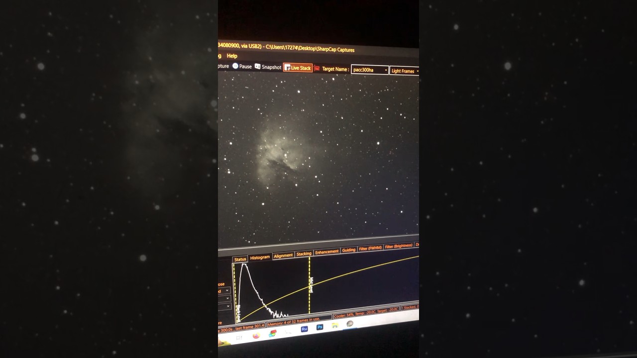 Guiding on Pacman Nebula! #astronomy #space #astrophotography # ...