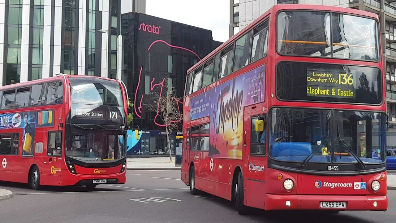 Buses in Elephant and Castle, July 2018 (HD) - YouTube