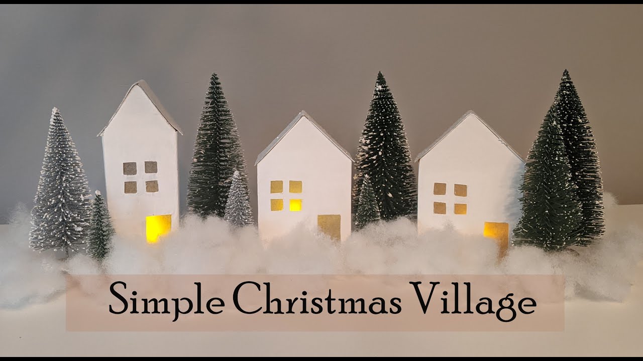 Simple Paper Christmas Village - YouTube