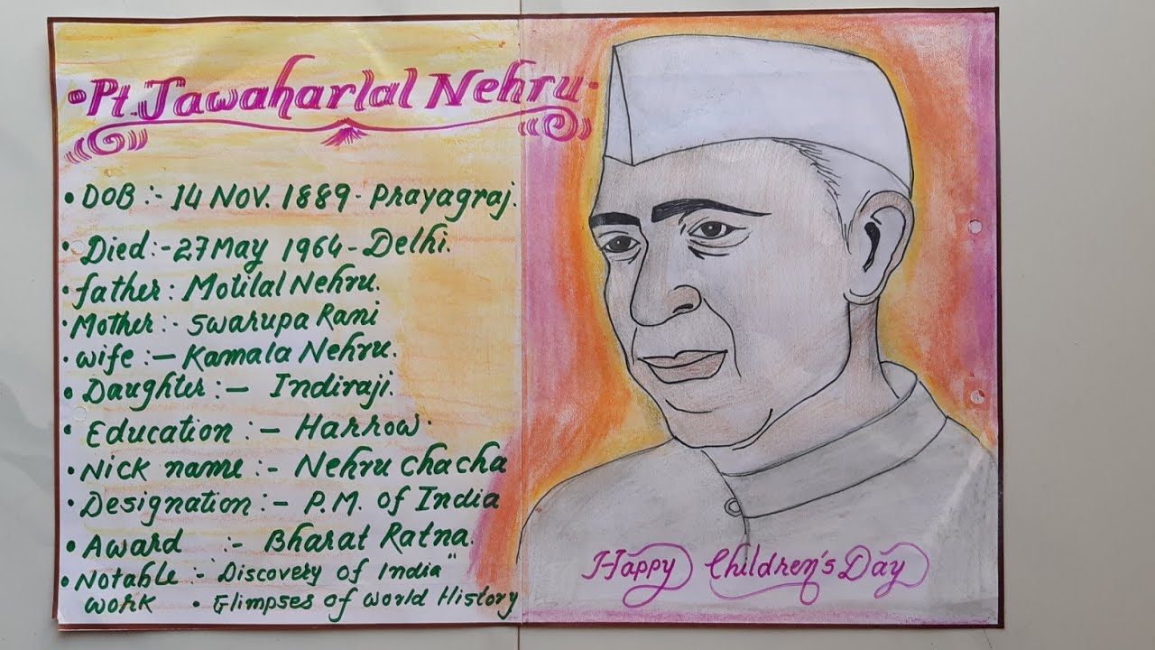 Children's Day Drawing || How To Draw Children's Day Poster || Baal ...