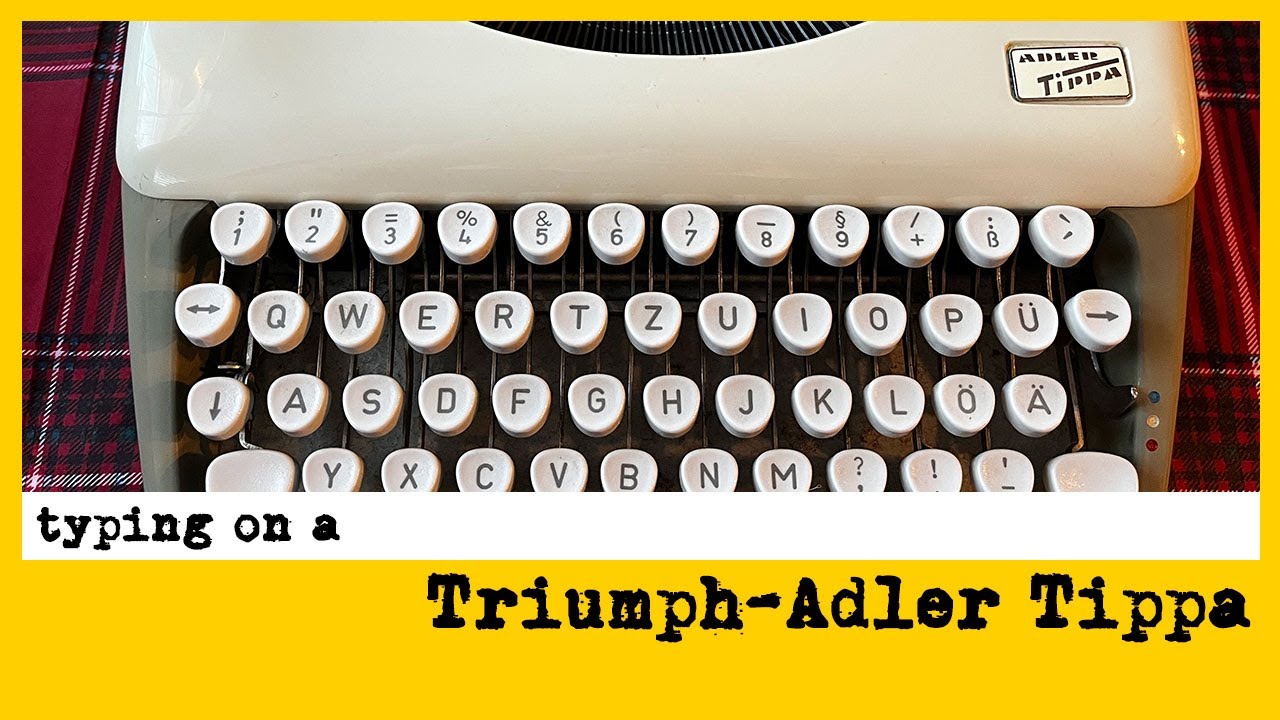 Typing on a Triumph-Adler Tippa typewriter - YouTube