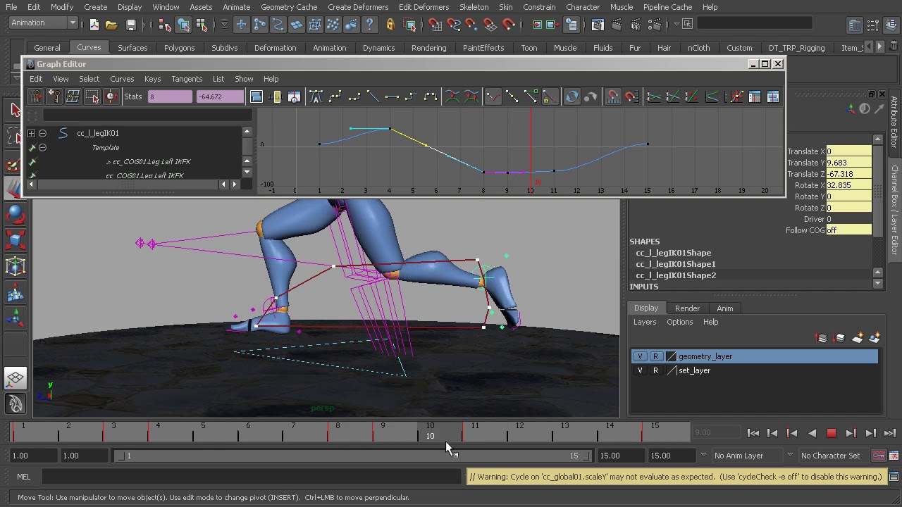 Maya Correcting The Arcs Of The Legs And Adding Weight To The Upper ...