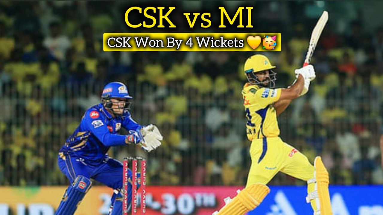 CSK vs MI | CSK Won By 4 Wickets 💛🥳 | #ipl2025 #cskvsmi #iplnews # ...