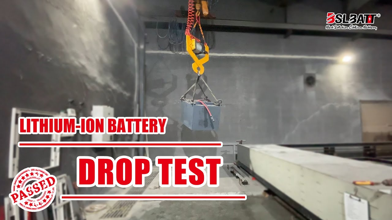 BSLBATT® forklift Lithium Battery UL2580 Drop Test - YouTube