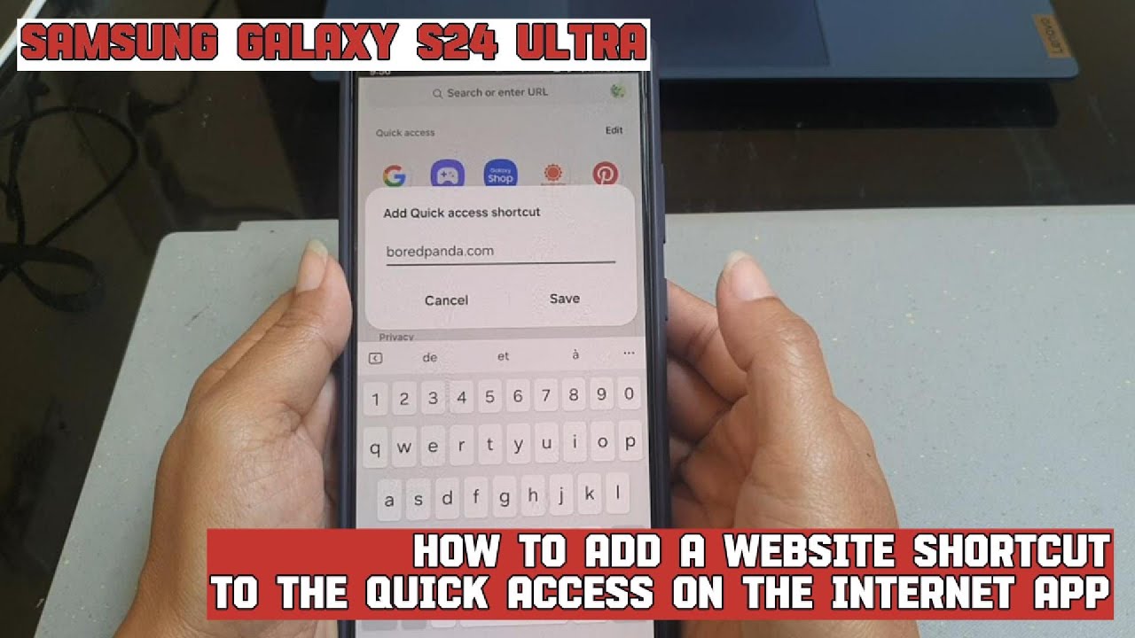 How to add a website shortcut to the quick access on the Internet app ...