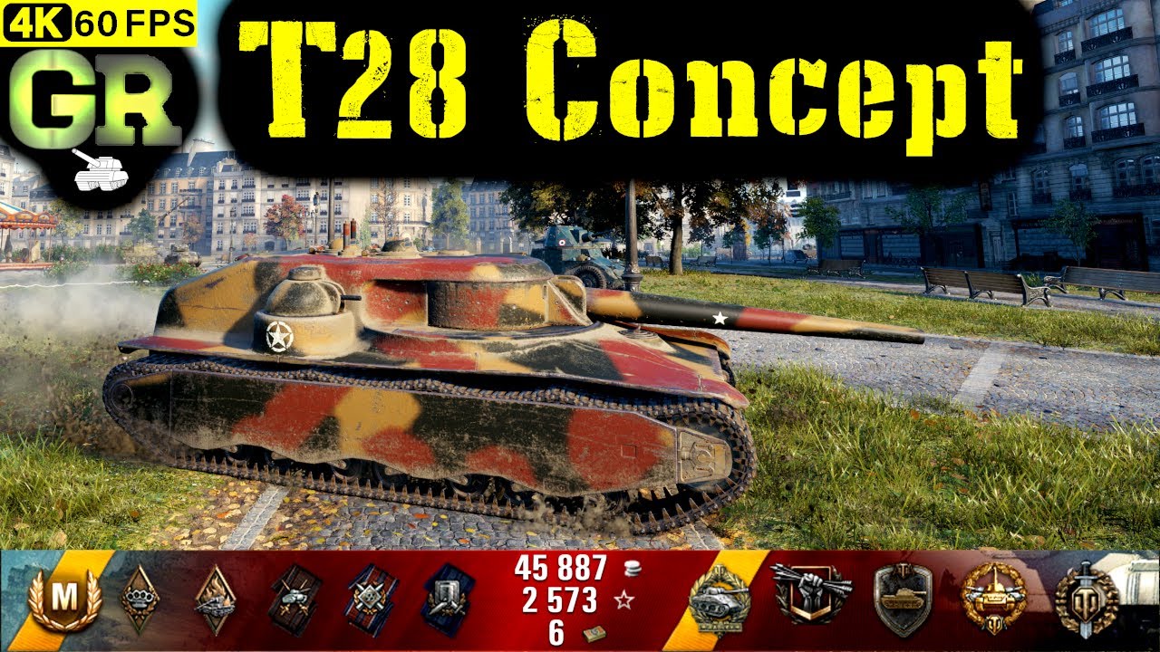 World of Tanks T28 Concept Replay - 9 Kills 3.4K DMG(Patch 1.4.0) - YouTube