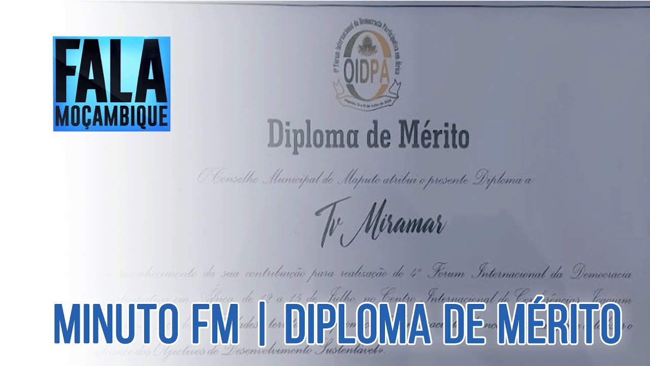 Minuto FM | MIRAMAR recebeu mais um Diploma de Mérito em reconhecimento ...
