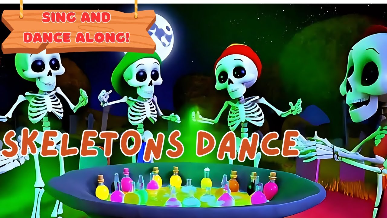 Skeleton Dance for Kids! 👻☠️😄 | Fun and Not-Too-Scary Halloween Song ...