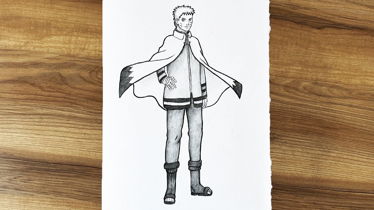 How To Draw Naruto full body || Hokage Naruto drawing full body - YouTube