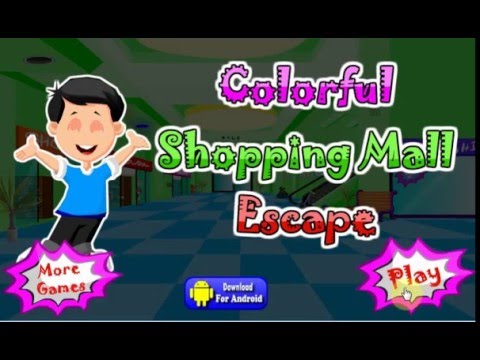 colorful shopping mall escape walkthrough - YouTube