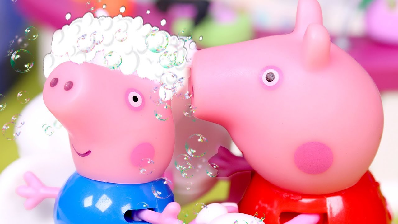 ️ PEPPA PIG ️ Peppa le lava el pelo a George en la peluquería | Peppa ...