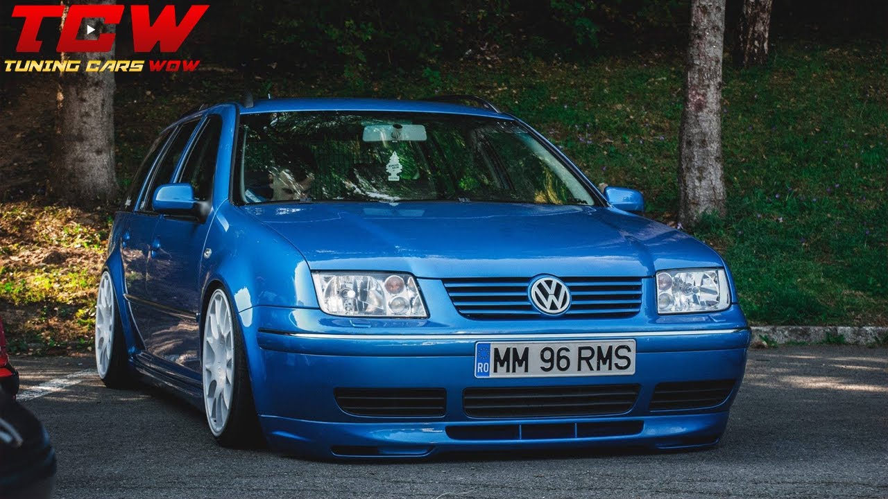 VW Bora MK4 Wagon Bagged on Bentley Rims Tuning Project by Sami - YouTube