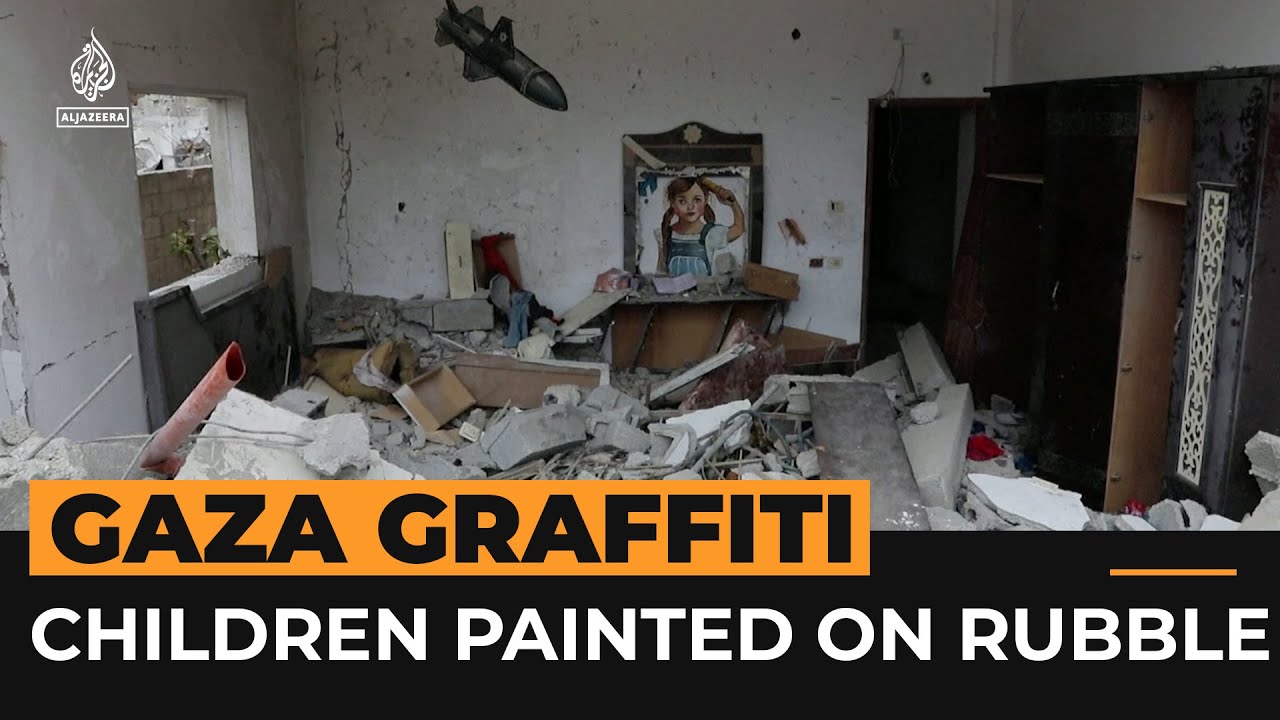 Artists transform Gaza homes destroyed by Israeli attacks | Al Jazeera ...
