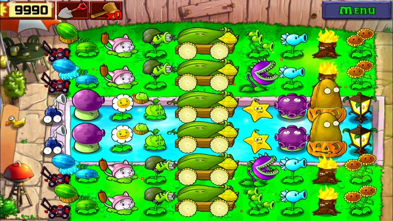 Plants vs Zombies|| Survival Pool Gameplay Mod Menu | PvZ Hack Video ...