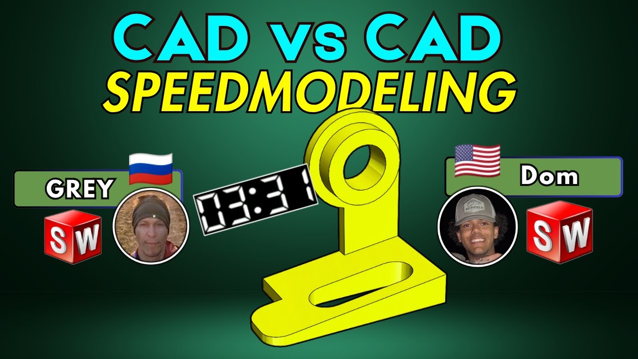 SOLIDWORKS vs SOLIDWORKS - Who can model this part the FASTEST!? - CAD ...