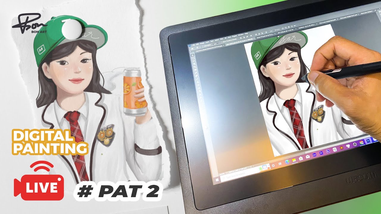 🔴live Học Vẽ Illustratortutorial Photoshop Illustrator Bonart Youtube