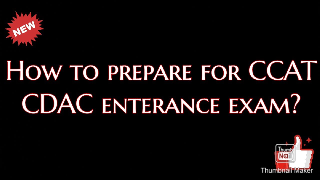How to prepare for CCAT CDAC entrance exam? - YouTube