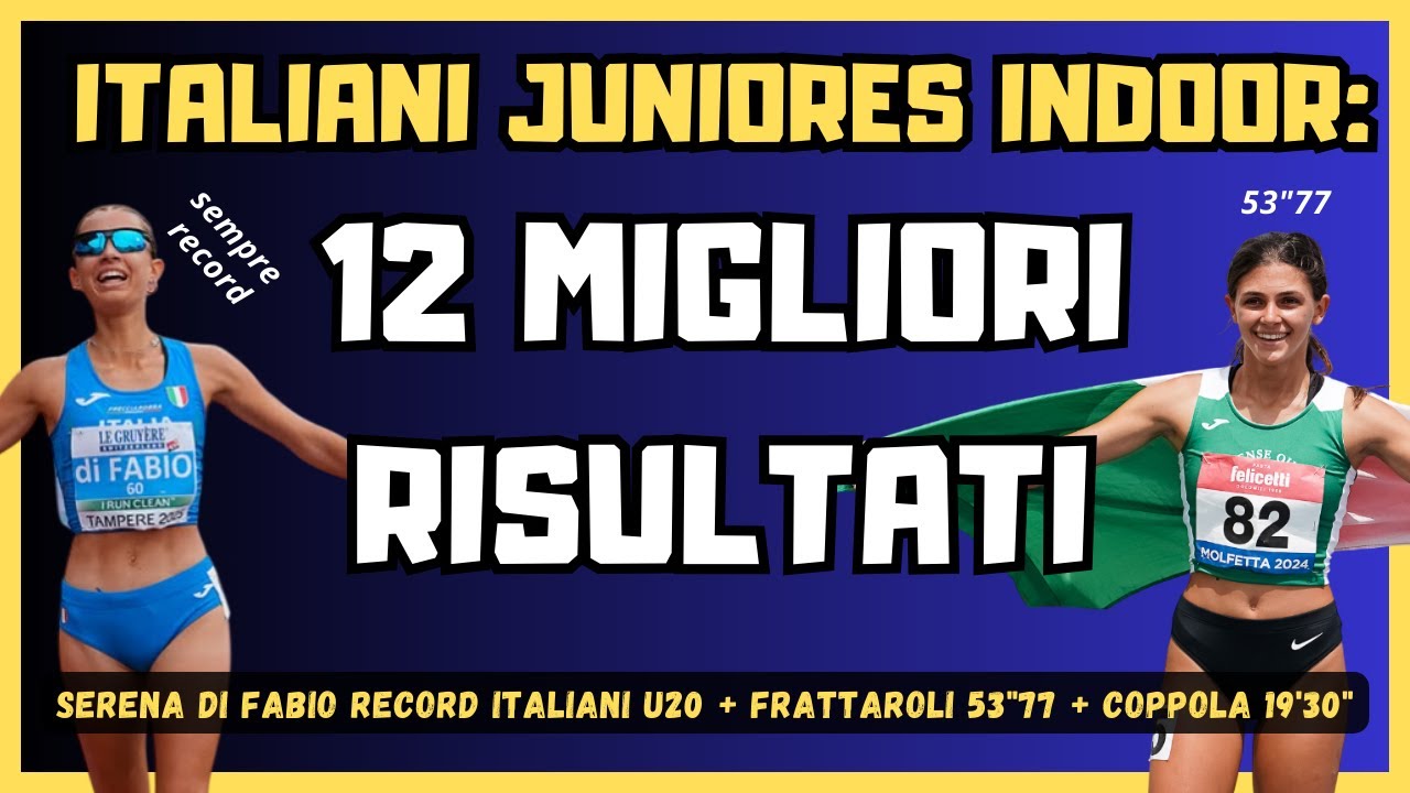 Italiani JUNIORES indoor 2026: Di Fabio record italiano + super ...