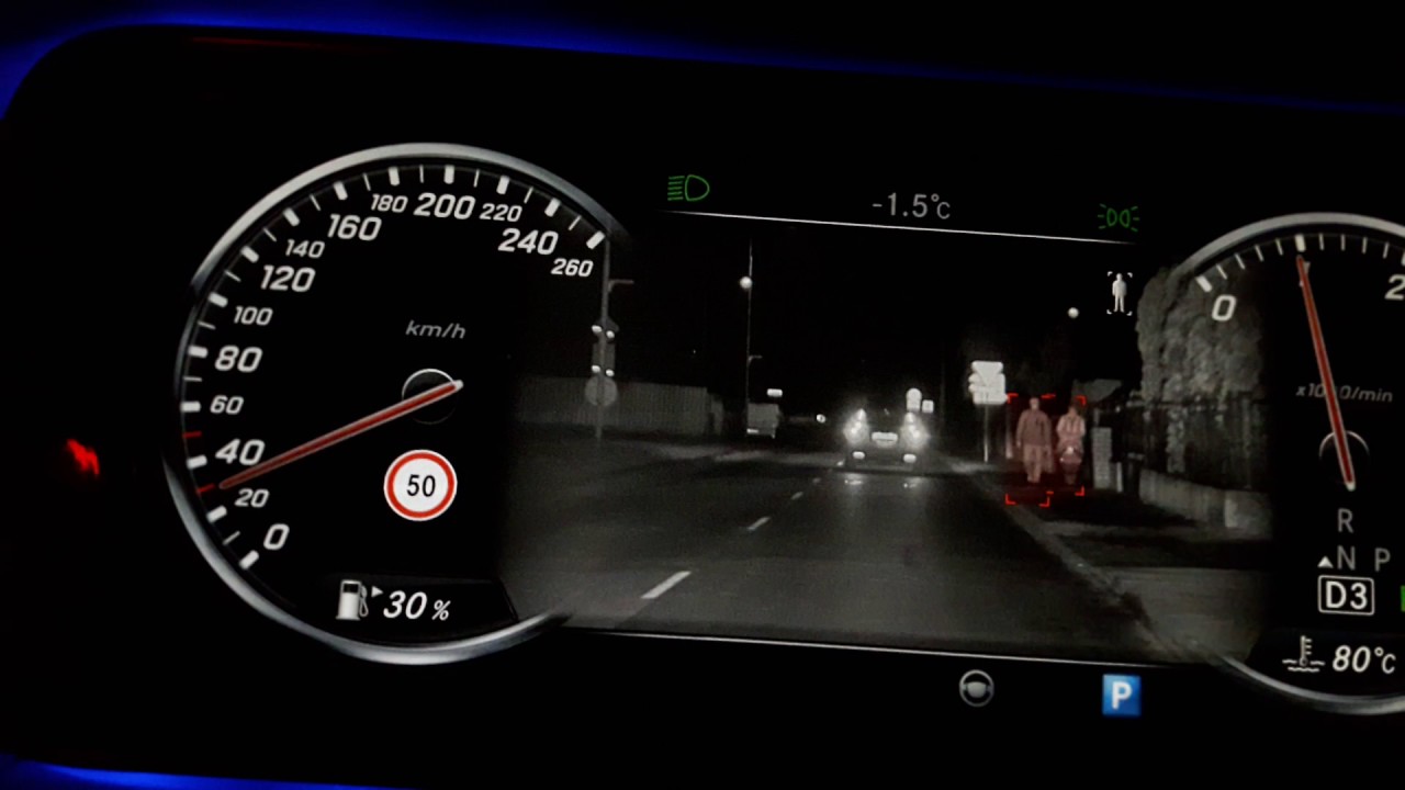 Mercedes Benz S-Class 2016 - Night View Assist Plus - YouTube