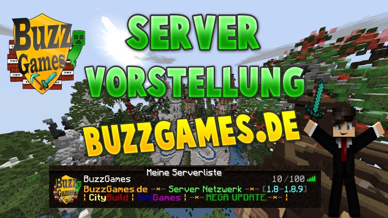 Minecraft Server Vorstellung 🍀 Mein eigener Server (BuzzGames.de) - YouTube