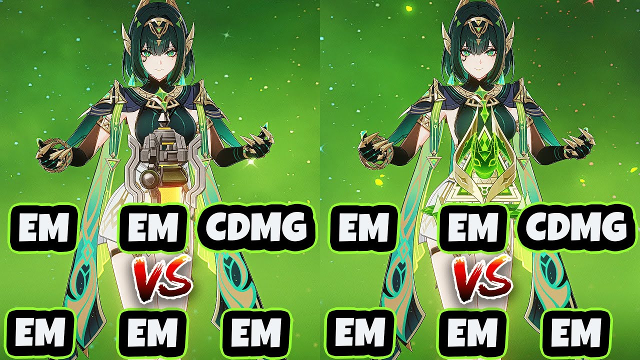 Nefer Elemental Mastery Circlet VS CRIT Damage Circlet | F2P ...