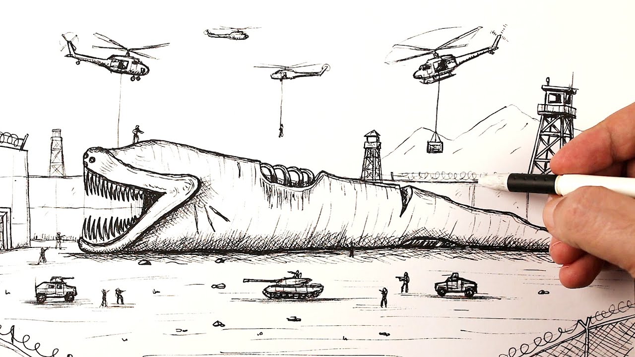 Captured El Gran Maja: Drawing on a Military Base - YouTube