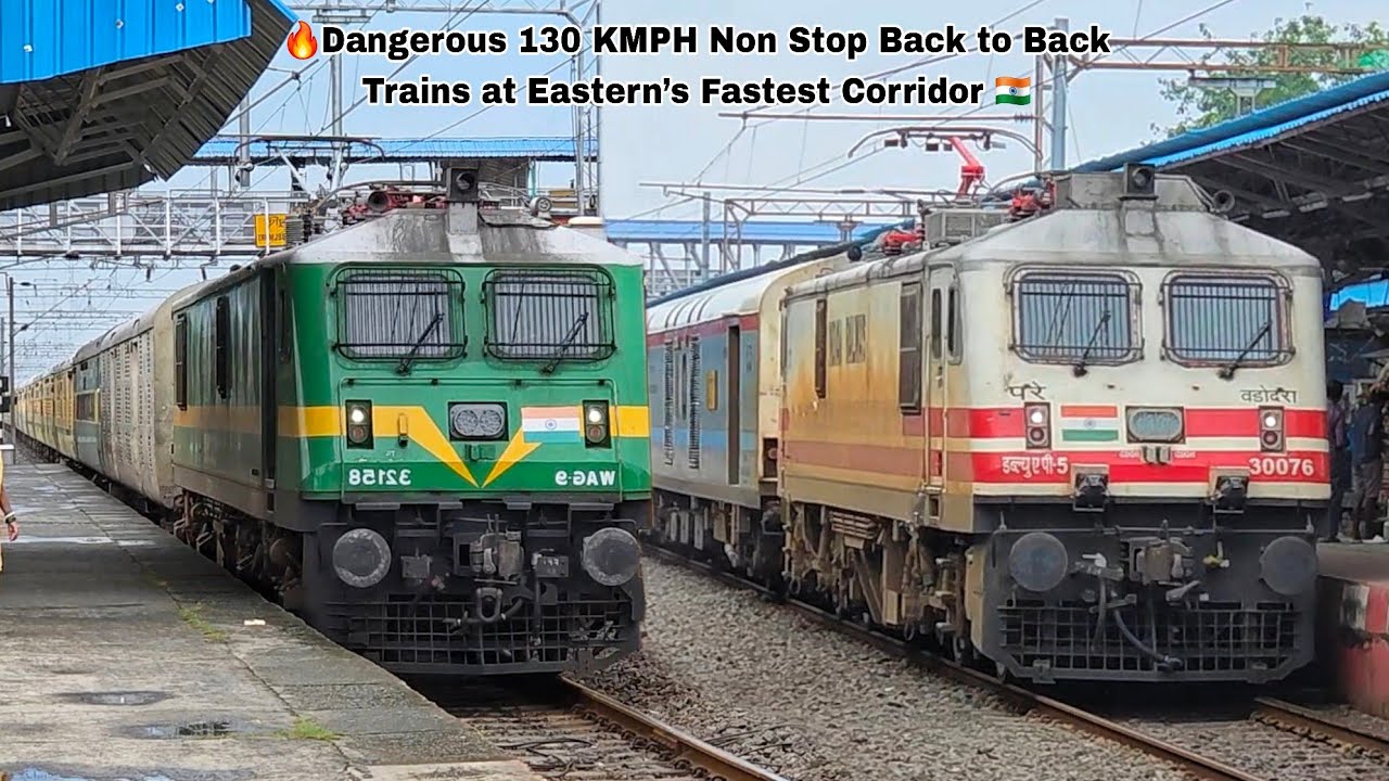 🔥MADAR WEEKLY + SMVB BENGALURU EXPRESS Dangerous 130 KMPH Back to Back ...