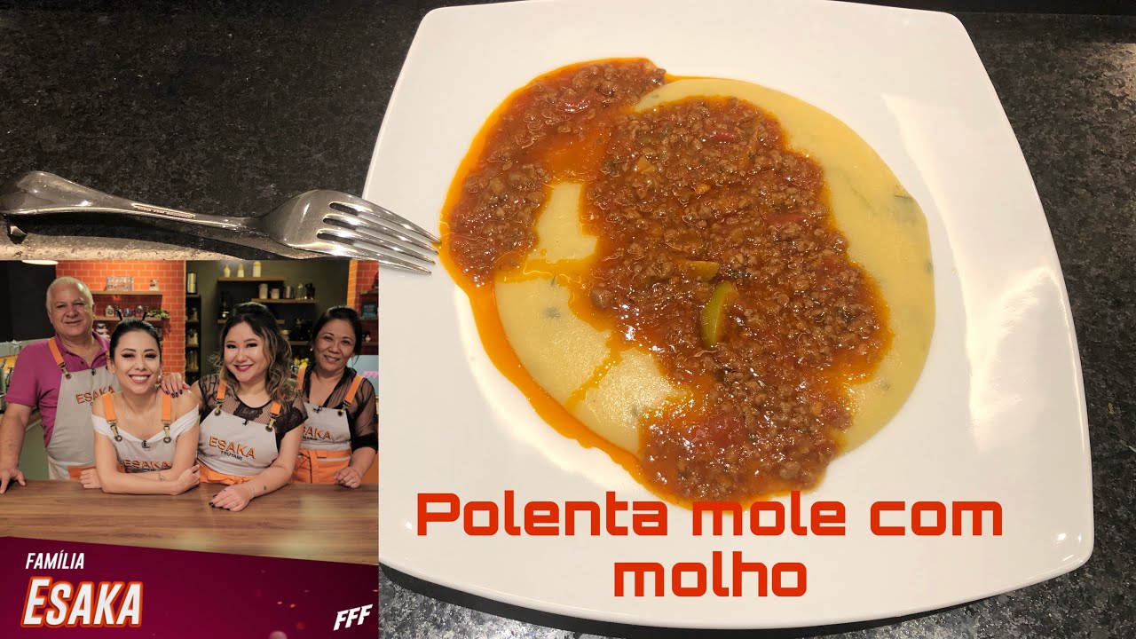 Polenta mole com molho, uma refeição completa. - YouTube