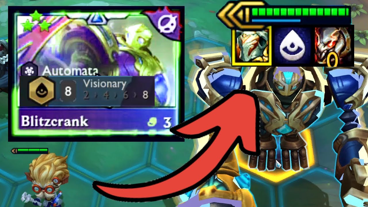 8 Visionary Blitzcrank 3 Star Tft Set 13 Youtube