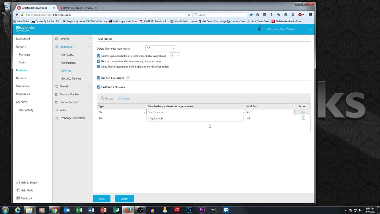 Bitdefender GravityZone Cloud System Tutorial Part 4 - Policies - YouTube