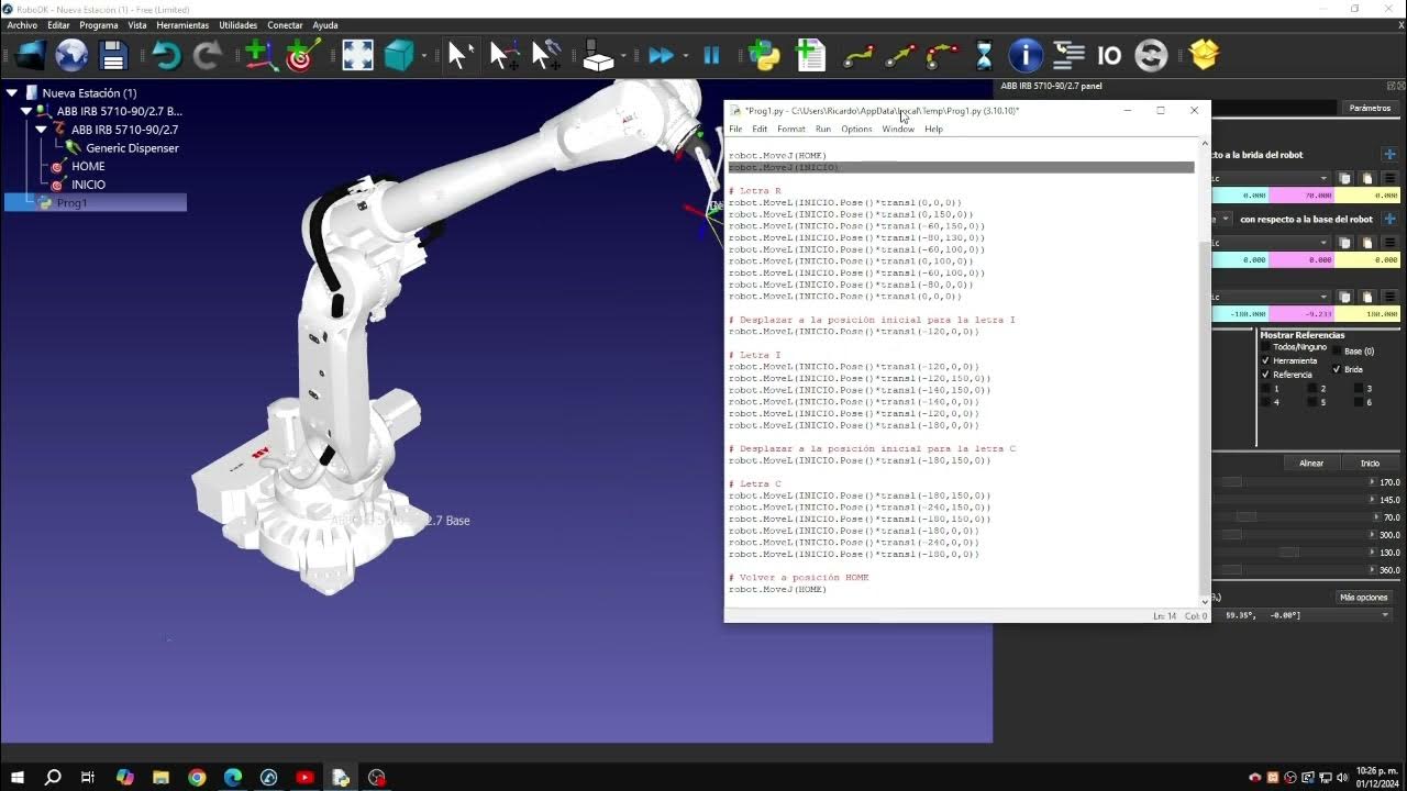 Programación fuera de línea con Python en RoboDK - YouTube