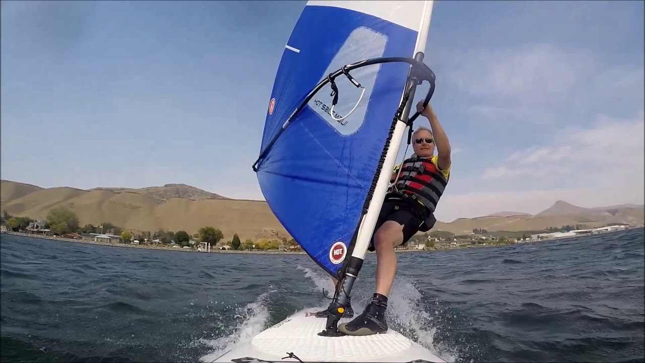 Windsurfing a Bic Wind SUP with a Hot Sails Maui SummerFreak - YouTube