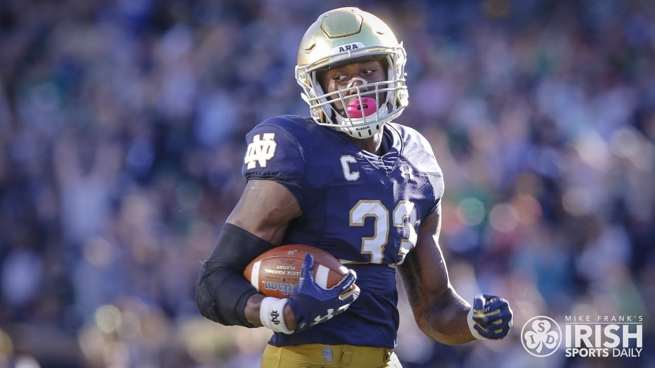 Notre Dame RB Josh Adams: UNC Week - YouTube