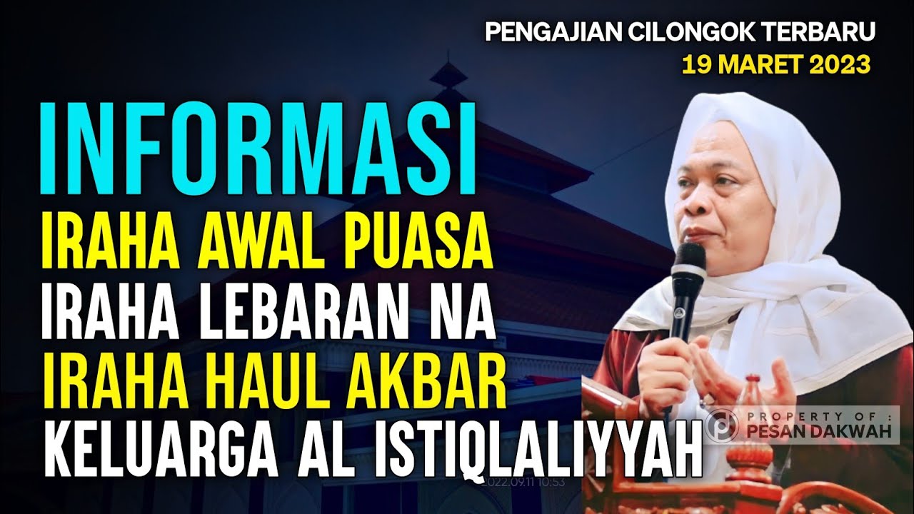 Penutupan Pengajian Cilongok Tanggal 19 Maret 2023 || Abah Entoh Tohawi ...