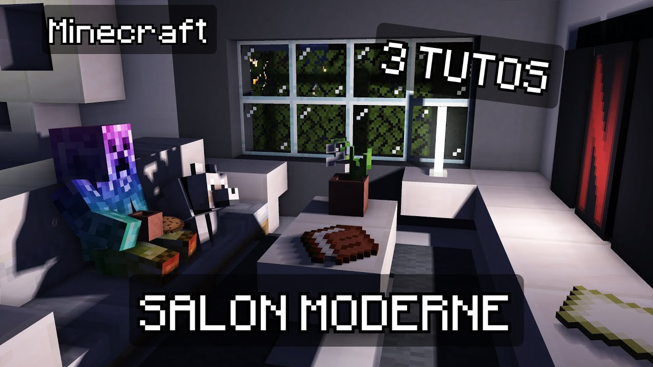 📺 3 TUTOS SALON MODERNE SUR MINECRAFT - YouTube
