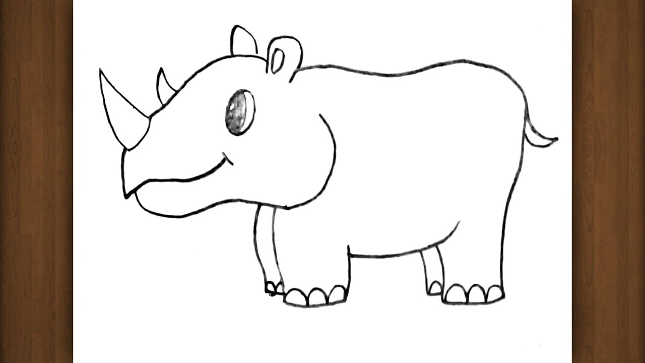 Rhinoceros pencil drawing how to draw step by step | Riyansh Art - YouTube