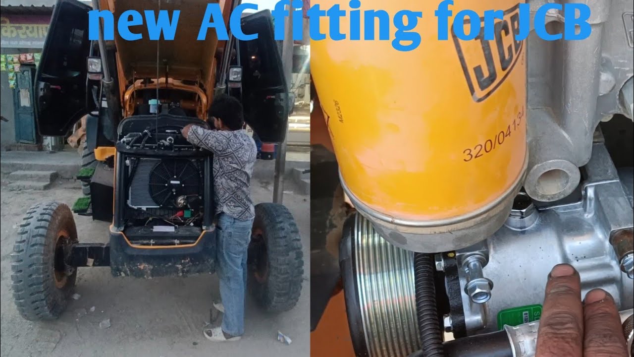 new AC fitting JCB 3DX JCB में AC कैसे लगाएं 9929906677 - YouTube