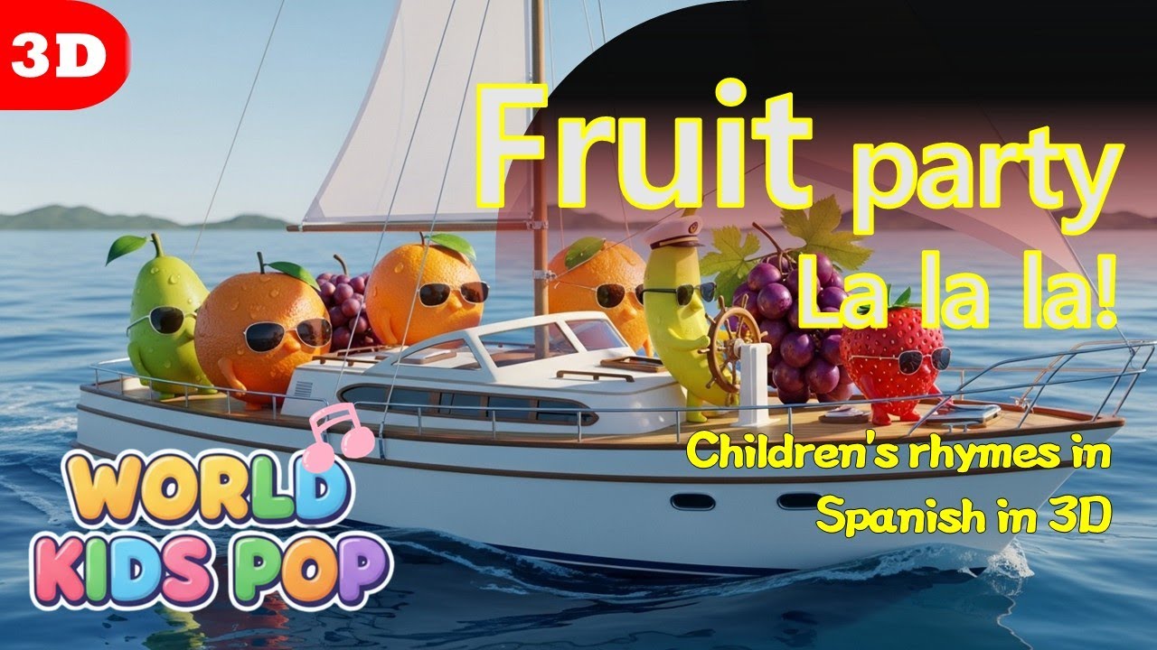 🍉 [3D English Song] Fruit Party Lalala! 🍎 Easy Words for Toddlers ...