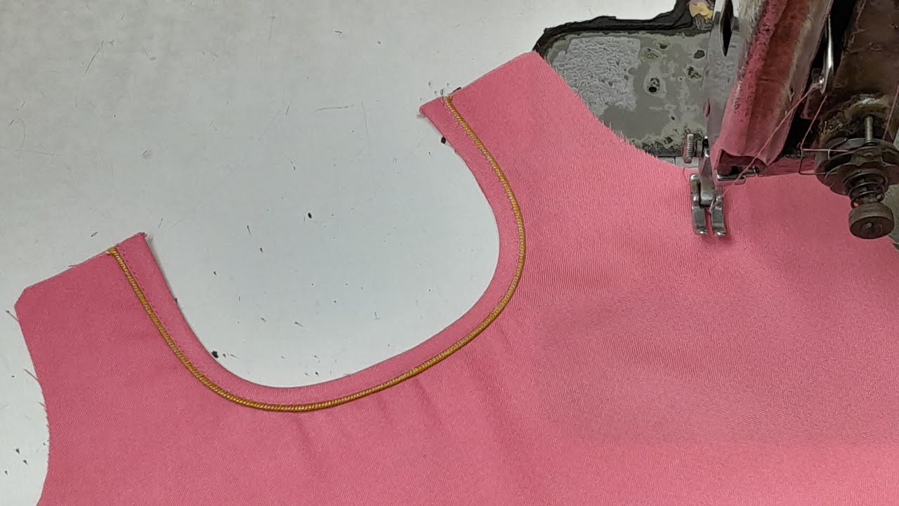 बिना बुकरम के पाइपिंग round neck with piping attached tricks for ...