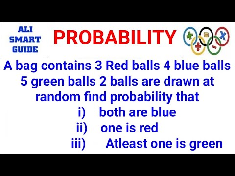 A bag contains 3 Red balls 4 blue balls 5 green balls. 2 balls are ...