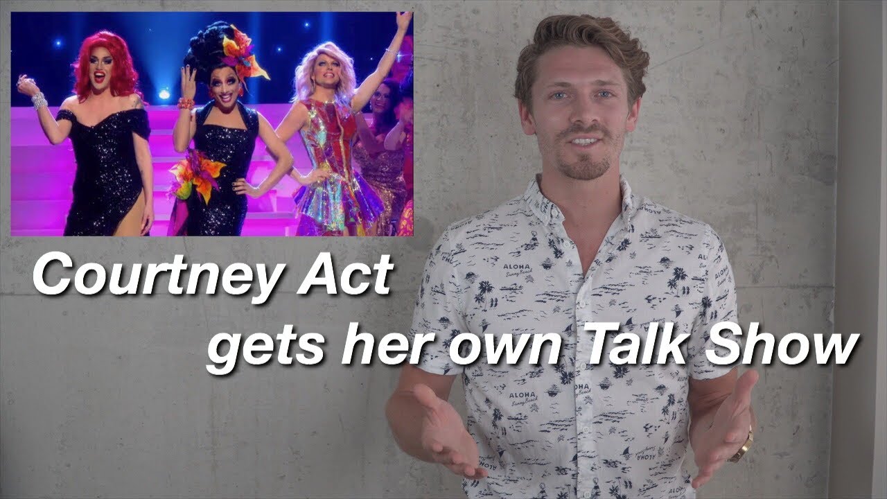 Courtney Act shoots new 'Dragazine' Talk Show | QNN - YouTube