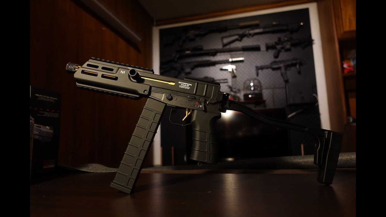 ปืนกลไฟฟ้าใหม่ล่าสุดจากญี่ปุ่น TM Scorpion Mod M [Thai] - YouTube
