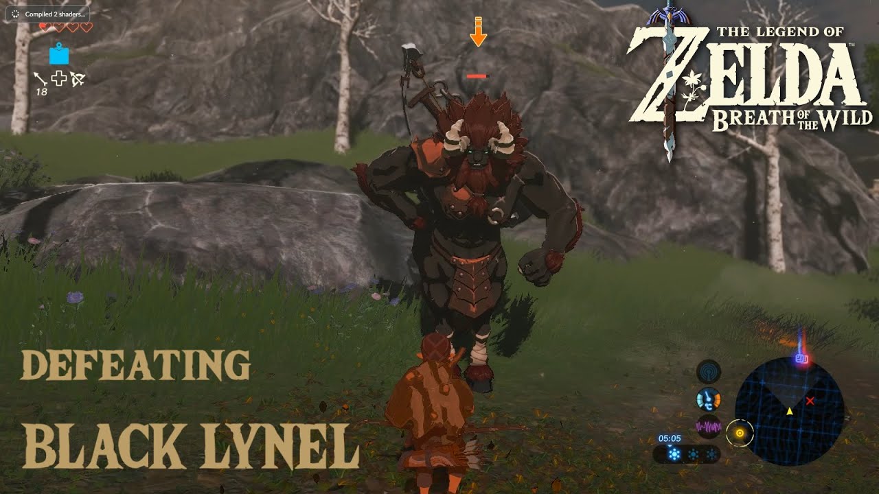 Defeating Red-Maned Lynel (or Black Lynal) !!!! - YouTube