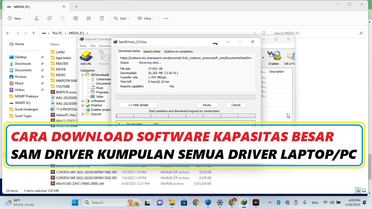 Cara Download Software Kapasitas Besar / Sam Driver 2023 - YouTube