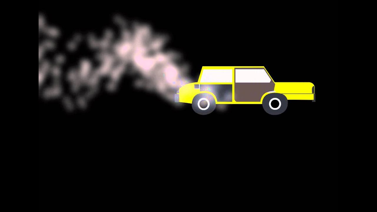 car moving with smoke Animation - YouTube