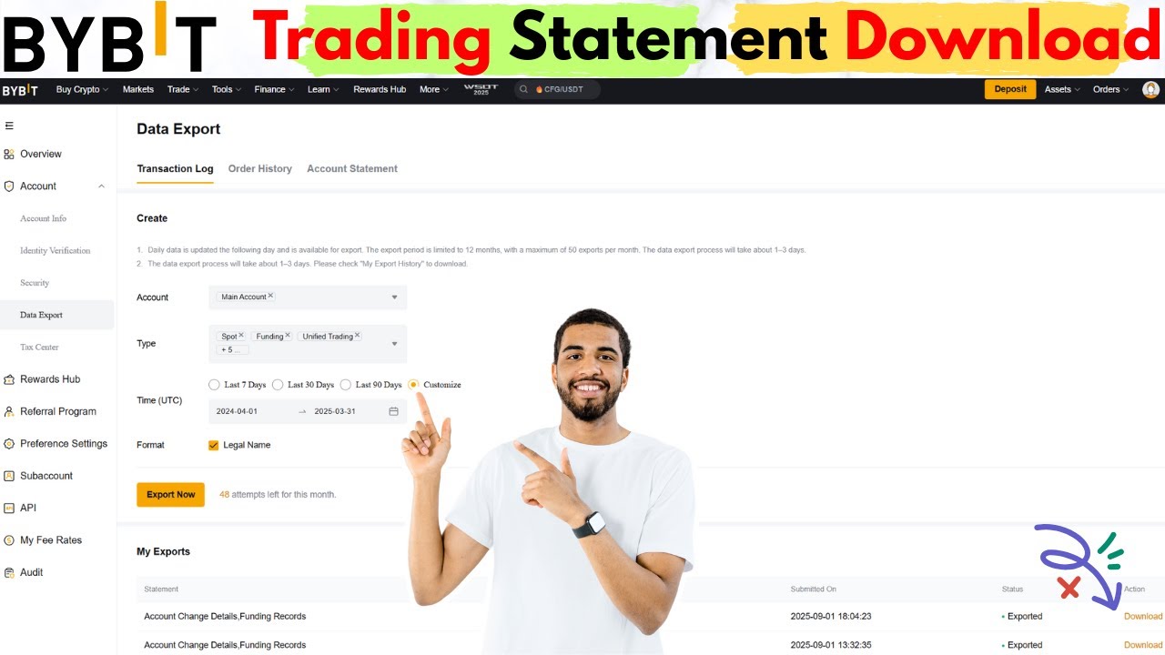 How To Download Bybit Exchange Profit and Loss Statement ? Download ITR ...