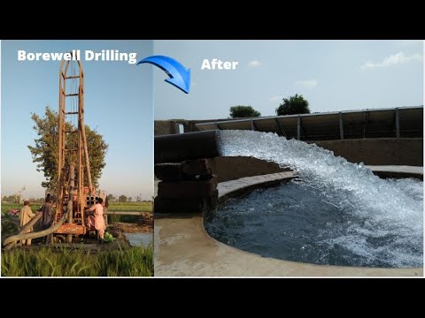borewell drilling complete process and installation pump 130 feet and 8 ...